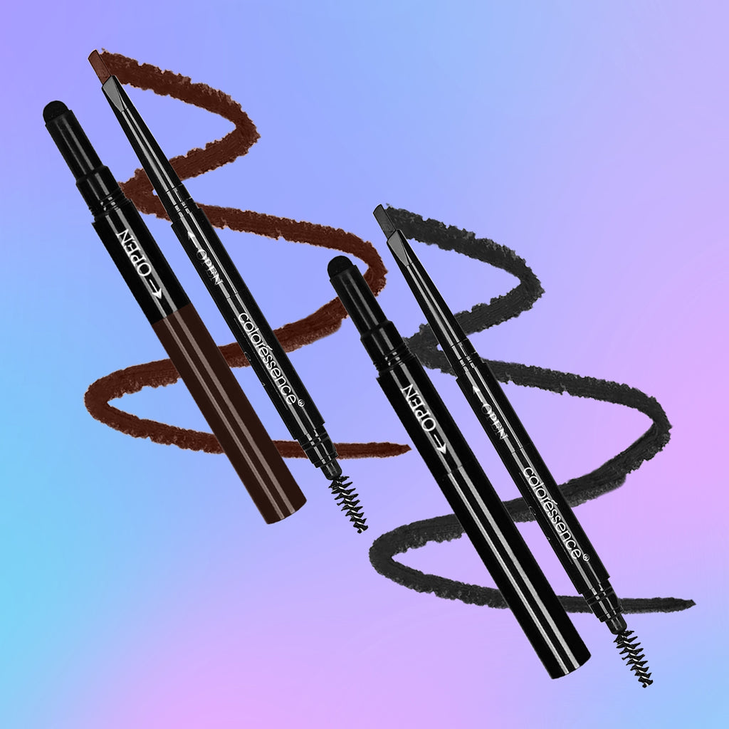 Eye Brow Styler 3 In 1 Multifunction (Combo of Black & Dark Brown ...