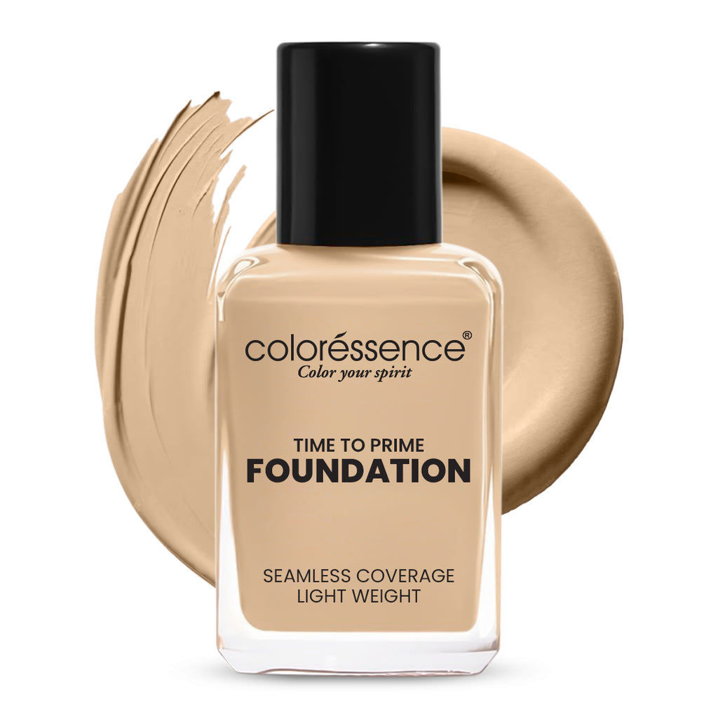Time to Prime Full Coverage Liquid Foundation – Coloressence Cosmetics