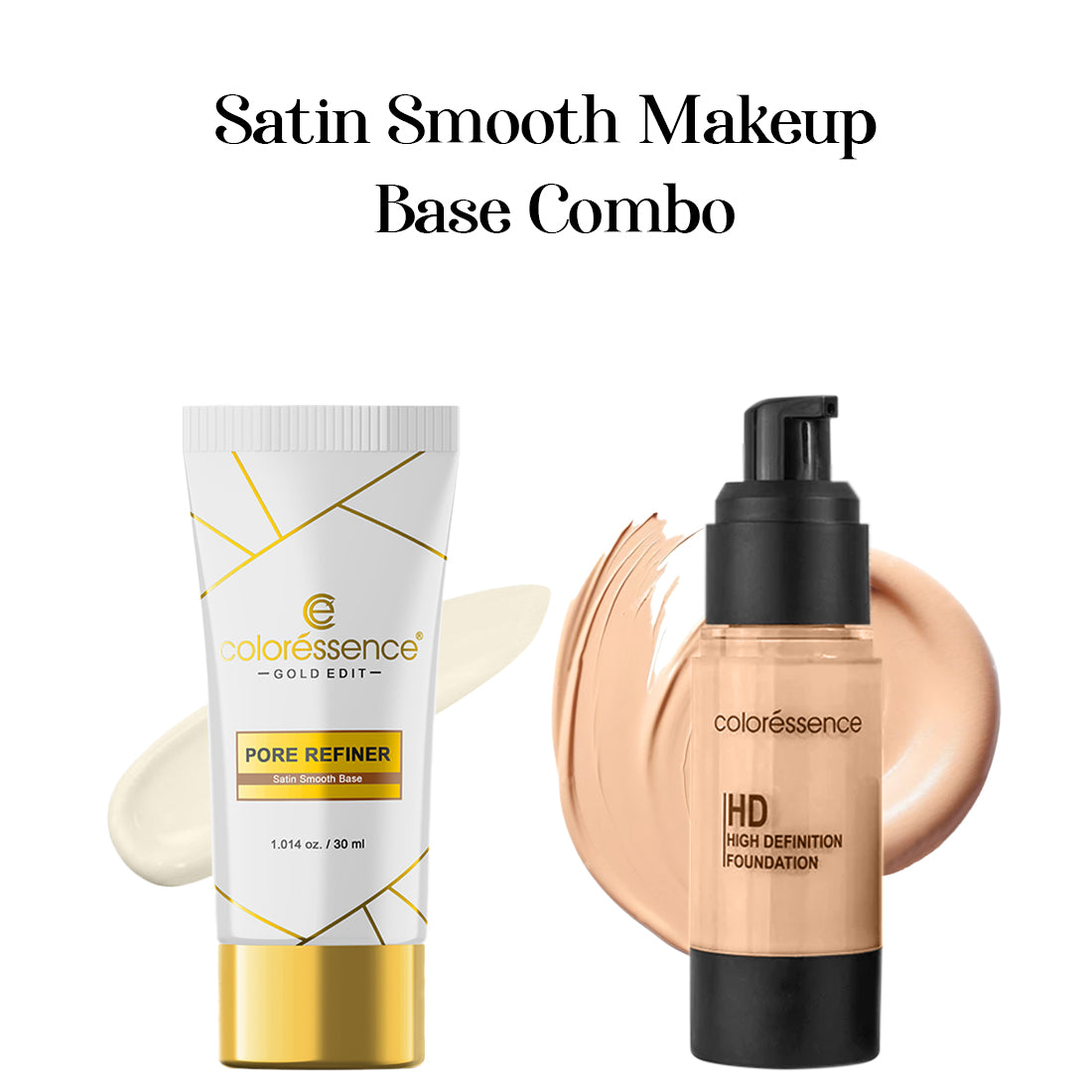 Satin Smooth Makeup Base Combo (Pore Refiner + HD Foundation ...