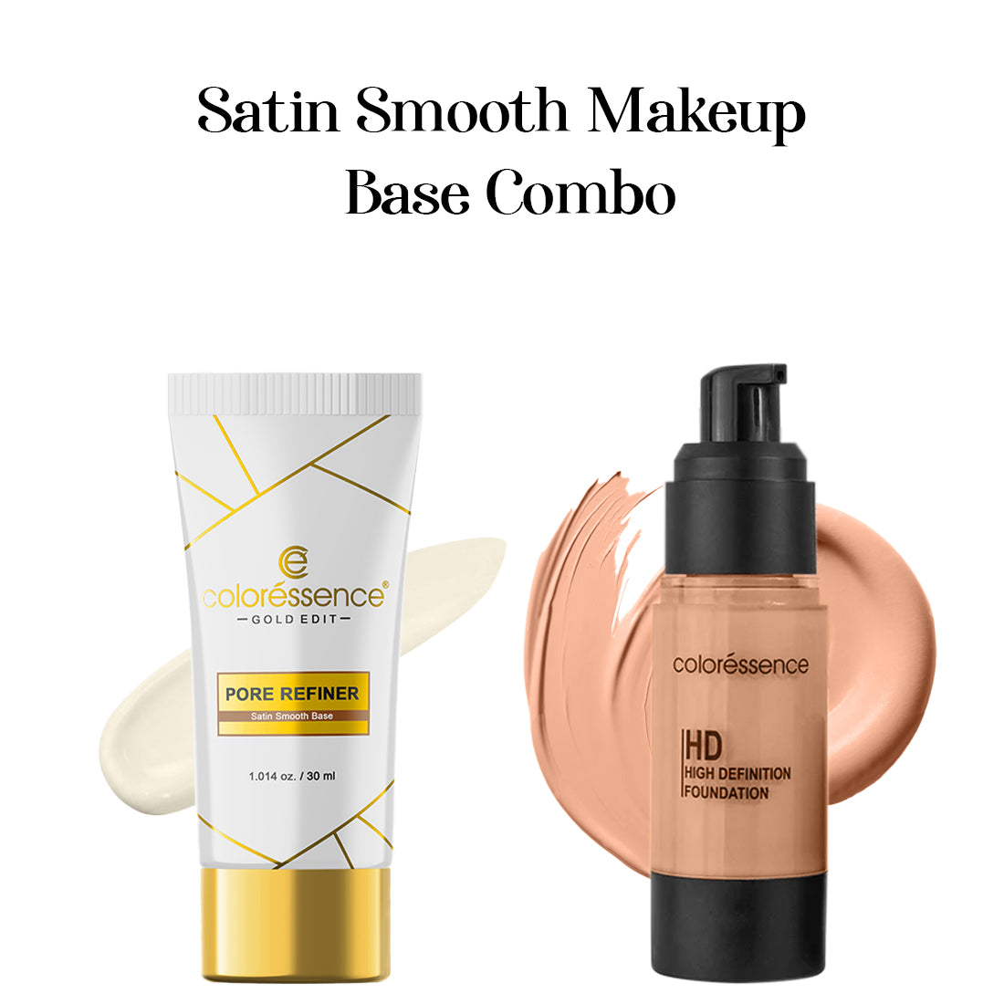 Satin Smooth Makeup Base Combo (Pore Refiner + HD Foundation ...